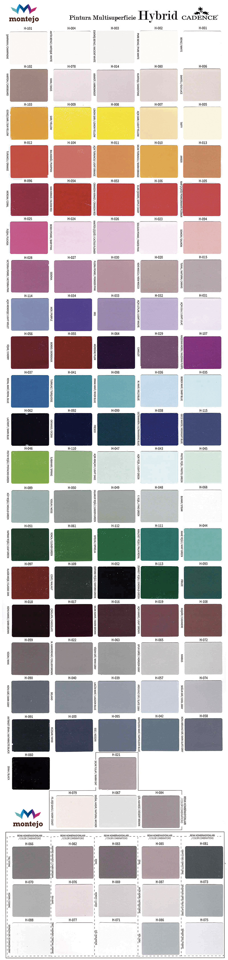 Carta de colores Hybrid Cadence